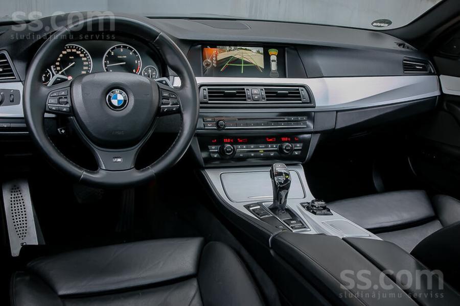 Black BMW 530 2013 in Tukums, with an engine capacity of 3.00 L and mileage of 320 thousand km for 10990 €, photo 15 on AUTOMOTO.COM.LV