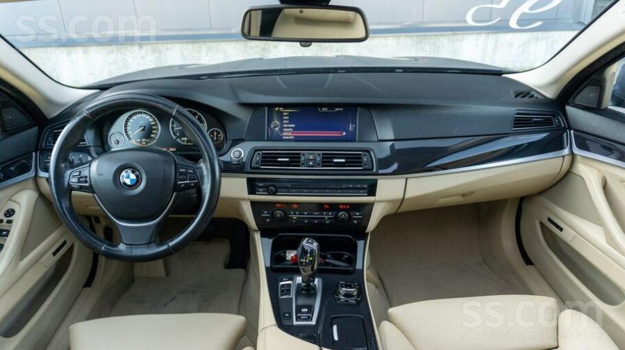 Black BMW 530 2013 in Riga, with an engine capacity of 3.00 L and mileage of 307 thousand km for 9290 €, photo 13 on AUTOMOTO.COM.LV