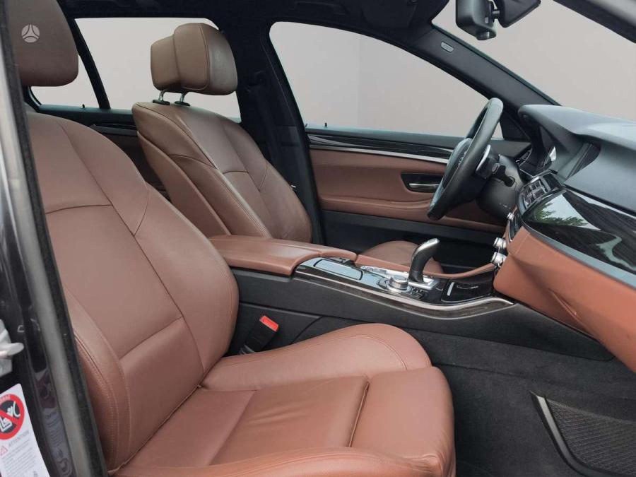 Black BMW 530 2013 in Vilnius, with an engine capacity of 3.00 L and mileage of 274 thousand km for 11499 €, photo 9 on AUTOMOTO.COM.LV