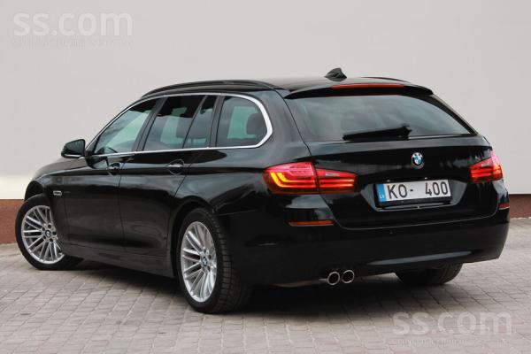 Black BMW 530 2014 in Tukums, with an engine capacity of 3.00 L and mileage of 327 thousand km for 11690 €, photo 4 on AUTOMOTO.COM.LV