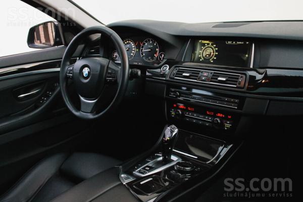 Black BMW 530 2014 in Tukums, with an engine capacity of 3.00 L and mileage of 327 thousand km for 11690 €, photo 5 on AUTOMOTO.COM.LV