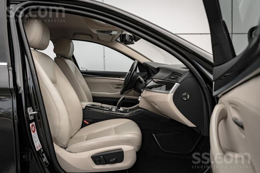 Black BMW 530 2014 in Riga, with an engine capacity of 3.00 L and mileage of 264 thousand km for 9500 €, photo 12 on AUTOMOTO.COM.LV