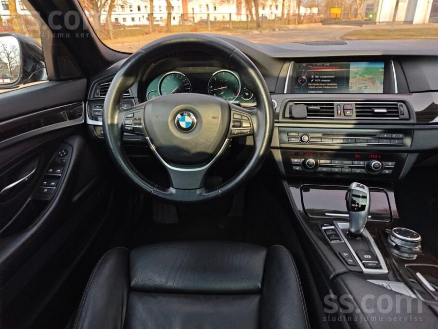 Black BMW 530 2015 in Riga, with an engine capacity of 3.00 L and mileage of 0 thousand km for 11000 €, photo 8 on AUTOMOTO.COM.LV