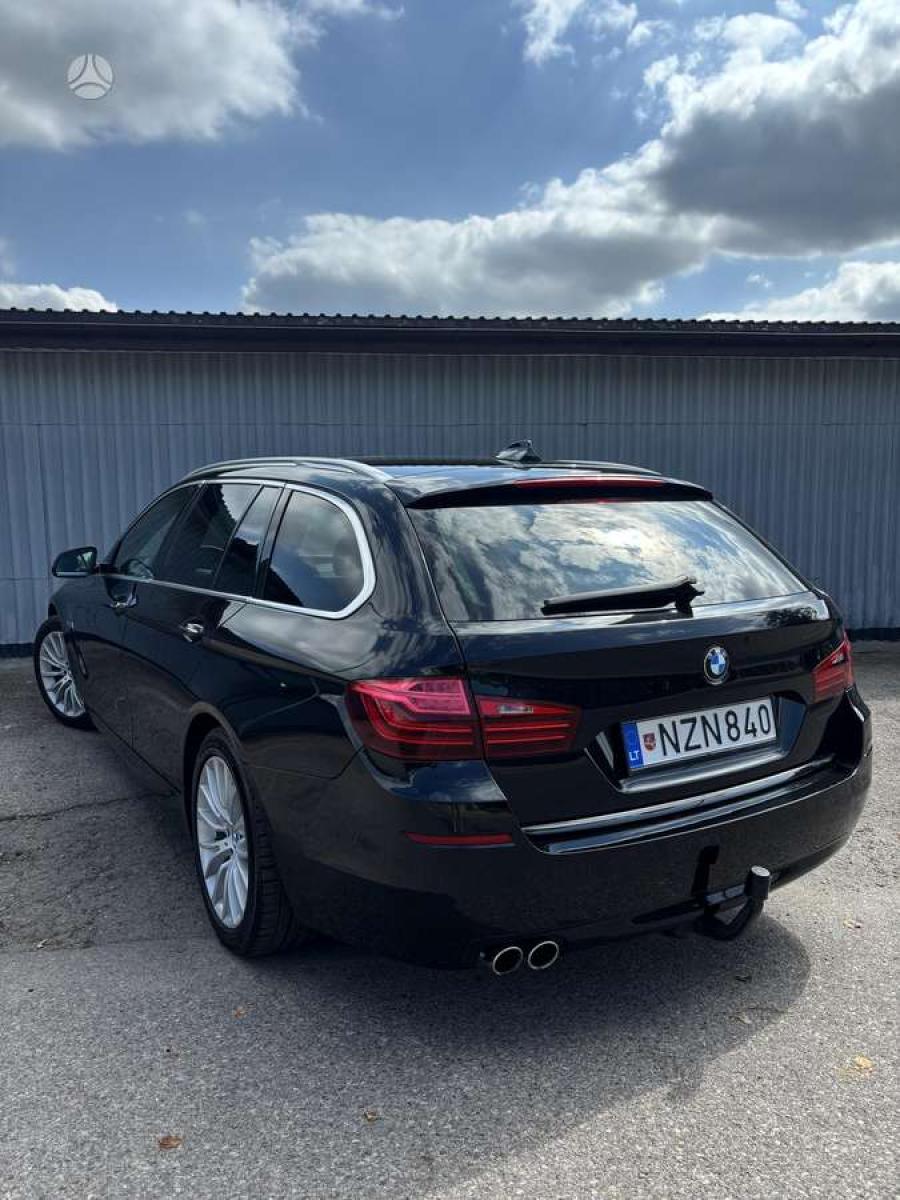 Black BMW 530 2015 in Jonava, with an engine capacity of 2.99 L and mileage of 223 thousand km for 11950 €, photo 11 on AUTOMOTO.COM.LV