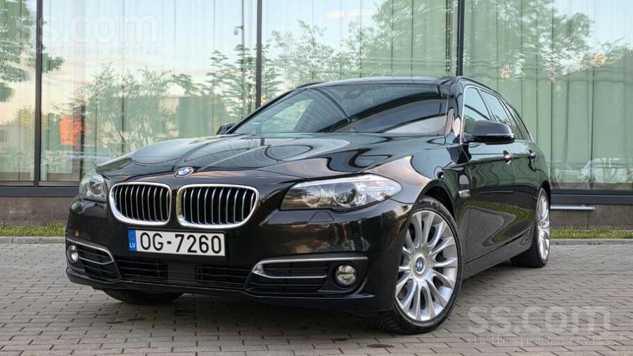 Black BMW 530 2016 in Riga, with an engine capacity of 3.00 L and mileage of 318 thousand km for 12790 €, photo 5 on AUTOMOTO.COM.LV