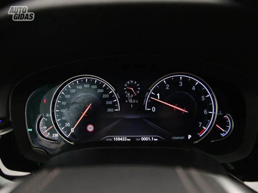 Black BMW 530 2018 in Vilnius, with an engine capacity of 2.00 L and mileage of 159 thousand km for 22199 €, photo 20 on AUTOMOTO.COM.LV