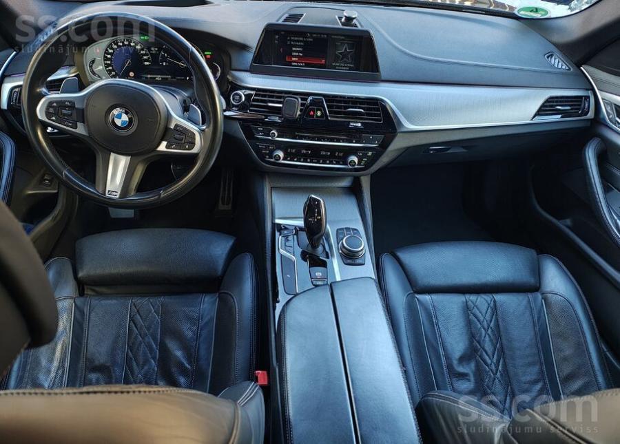 Black BMW 530 2018 in Riga, with an engine capacity of 3.00 L and mileage of 209 thousand km for 21000 €, photo 8 on AUTOMOTO.COM.LV