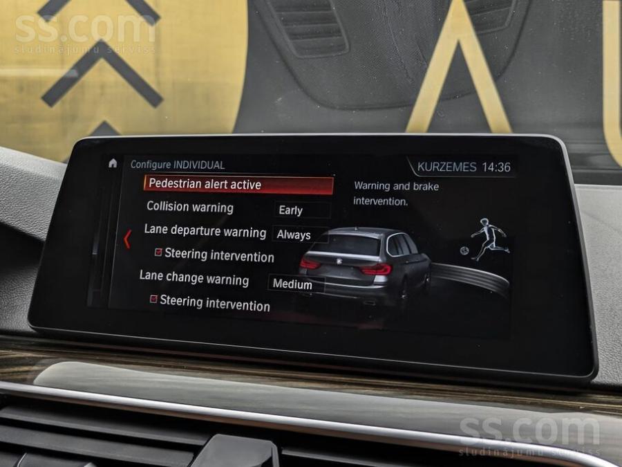Black BMW 530 2018 in Tukums, with an engine capacity of 2.00 L and mileage of 166 thousand km for 21990 €, photo 14 on AUTOMOTO.COM.LV