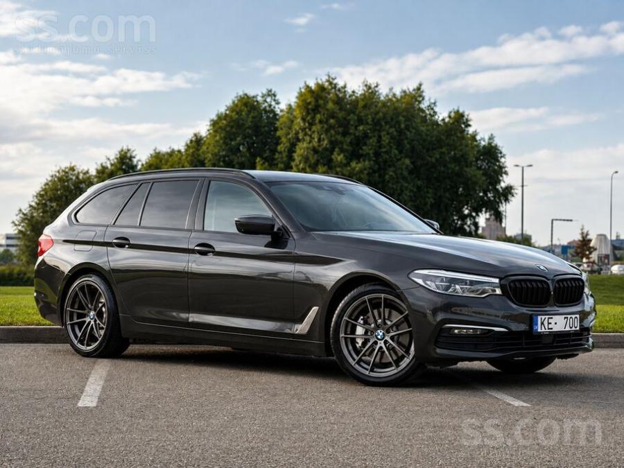 Black BMW 530 2018 in Riga, with an engine capacity of 3.00 L and mileage of 275 thousand km for 17900 €, photo 1 on AUTOMOTO.COM.LV