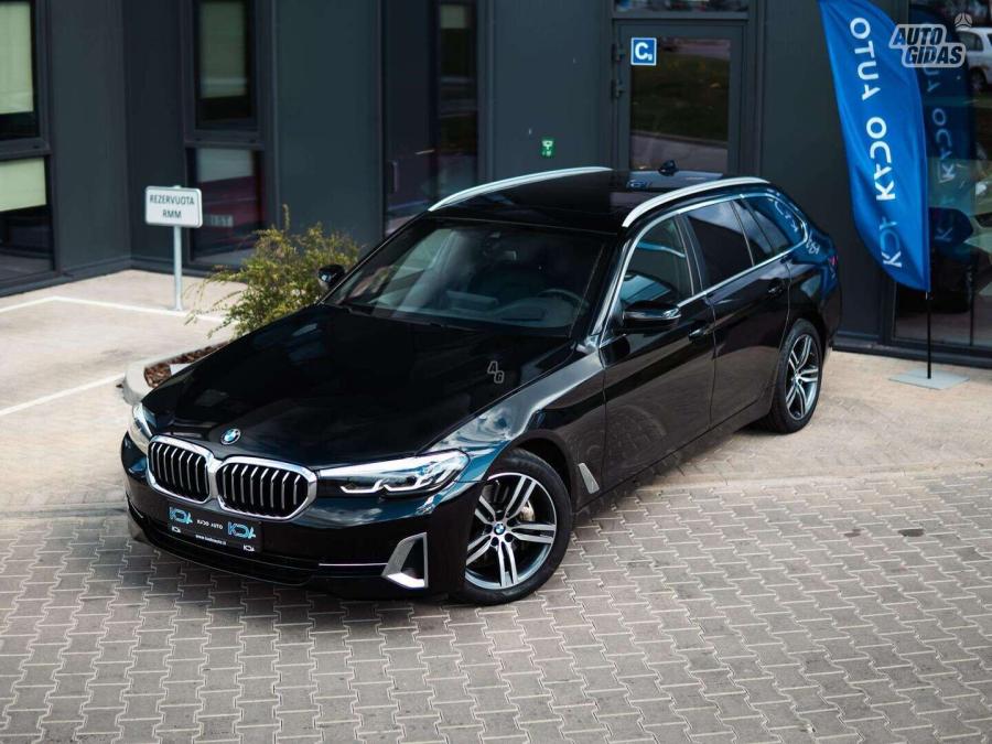 Black BMW 530 2021 in Marijampole, with an engine capacity of 3.00 L and mileage of 77 thousand km for 34950 €, photo 6 on AUTOMOTO.COM.LV