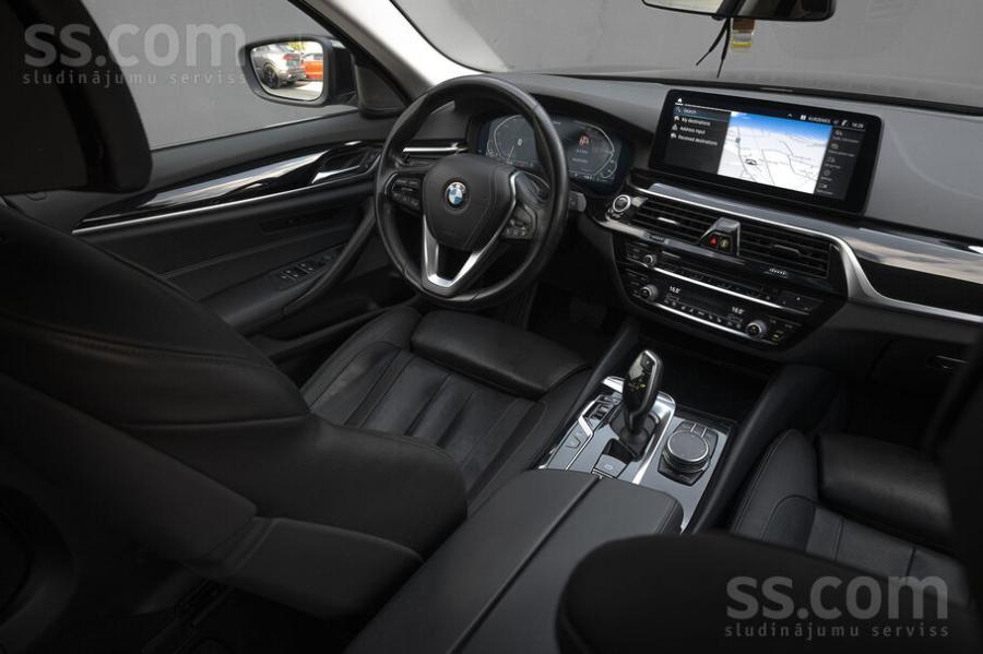 Black BMW 530 2021 in Jelgava, with an engine capacity of 2.00 L and mileage of 211 thousand km for 22000 €, photo 10 on AUTOMOTO.COM.LV
