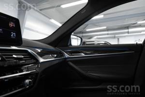 Black BMW 530 2021 in Tukums, with an engine capacity of 2.00 L and mileage of 175 thousand km for 27777 €, photo 20 on AUTOMOTO.COM.LV