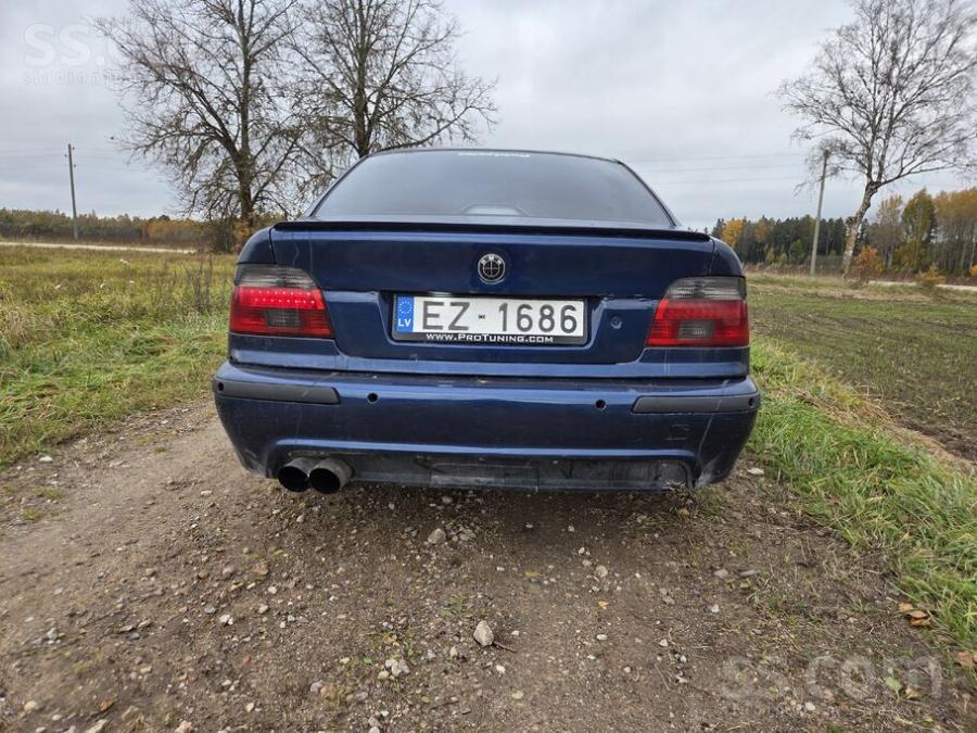 Blue BMW 530 1999 in Valmiera, with an engine capacity of 3.00 L and mileage of 0 thousand km for 1780 €, photo 6 on AUTOMOTO.COM.LV