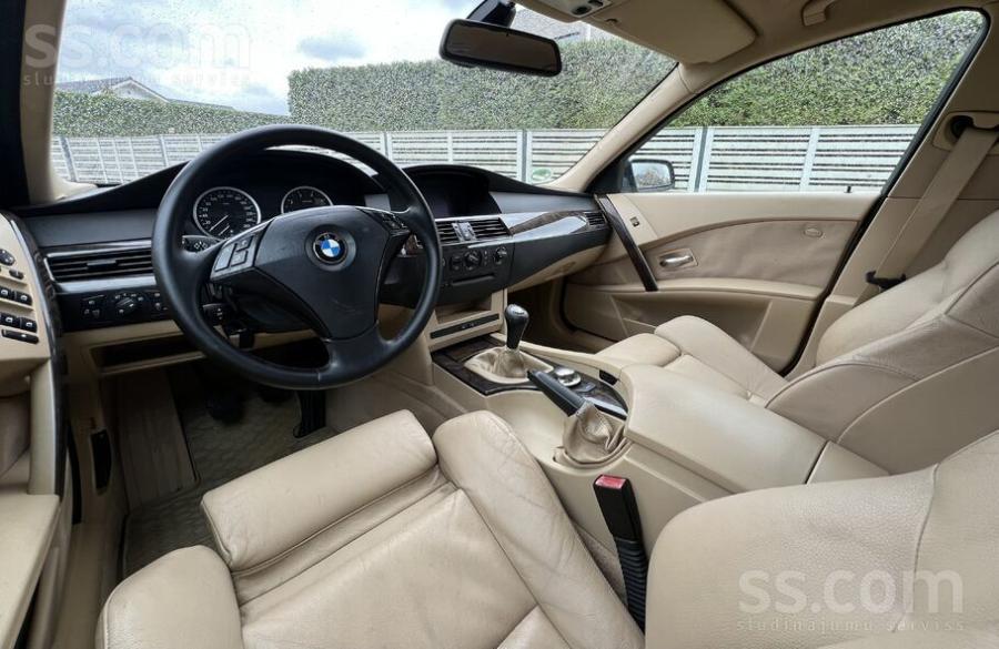Blue BMW 530 2004 in Riga, with an engine capacity of 3.00 L and mileage of 288 thousand km for 3990 €, photo 10 on AUTOMOTO.COM.LV