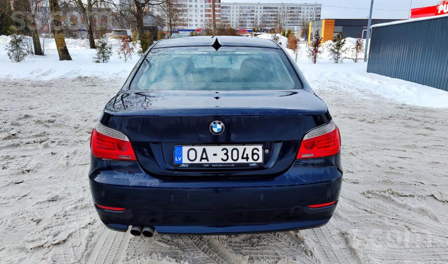 Blue BMW 530 2007 in Riga, with an engine capacity of 3.00 L and mileage of 343 thousand km for 5800 €, photo 5 on AUTOMOTO.COM.LV