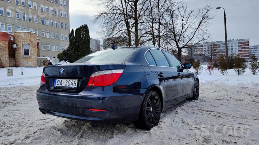 Blue BMW 530 2007 in Riga, with an engine capacity of 3.00 L and mileage of 343 thousand km for 5800 €, photo 6 on AUTOMOTO.COM.LV