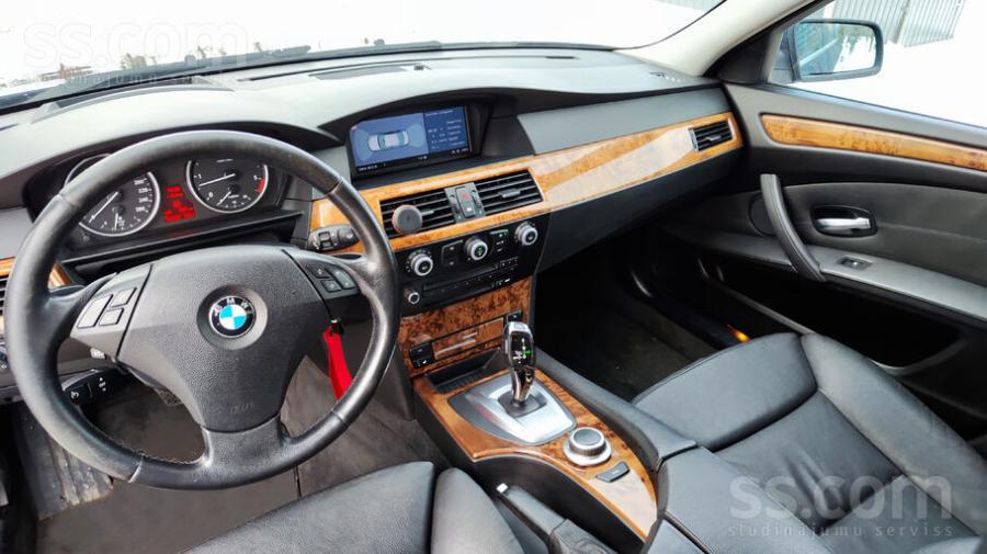 Blue BMW 530 2007 in Riga, with an engine capacity of 3.00 L and mileage of 343 thousand km for 5800 €, photo 11 on AUTOMOTO.COM.LV