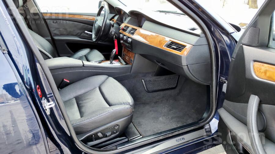 Blue BMW 530 2007 in Riga, with an engine capacity of 3.00 L and mileage of 343 thousand km for 5800 €, photo 13 on AUTOMOTO.COM.LV