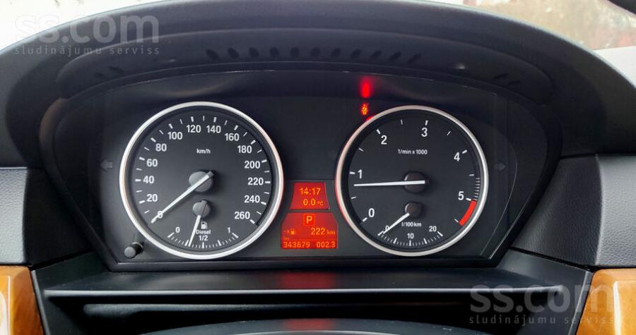 Blue BMW 530 2007 in Riga, with an engine capacity of 3.00 L and mileage of 343 thousand km for 5800 €, photo 15 on AUTOMOTO.COM.LV