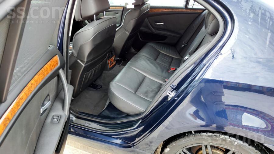 Blue BMW 530 2007 in Riga, with an engine capacity of 3.00 L and mileage of 343 thousand km for 5800 €, photo 20 on AUTOMOTO.COM.LV
