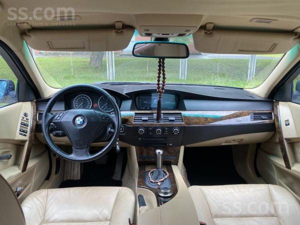 Blue BMW 530 2007 in Riga, with an engine capacity of 3.00 L and mileage of 296 thousand km for 4500 €, photo 6 on AUTOMOTO.COM.LV