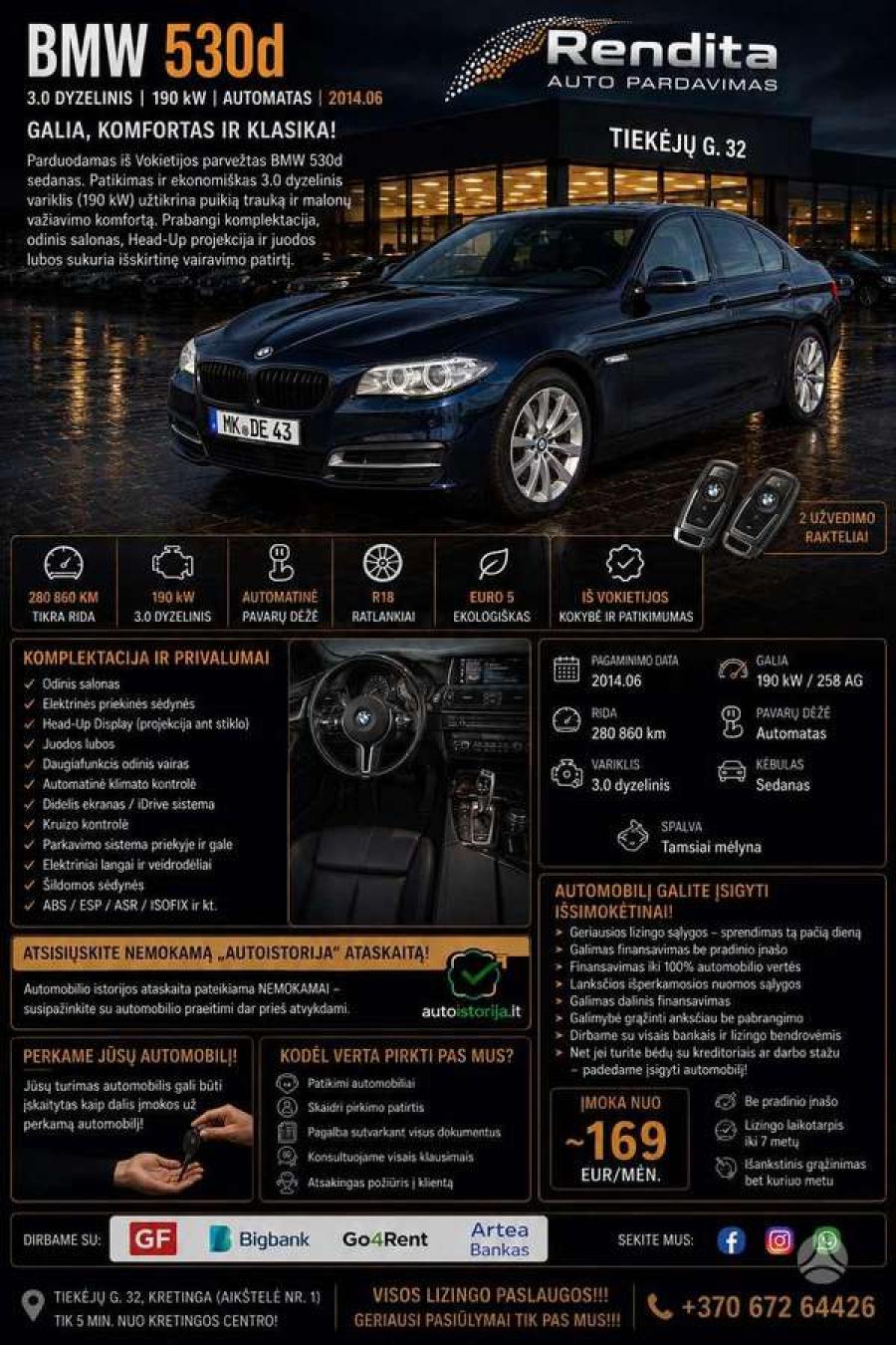 Zils BMW 530 2014 Kretinga, ar dzinēja tilpumu 2.99 L un nobraukumu 281 tūkst. km par 11999 €, foto 38 vietnē AUTOMOTO.COM.LV