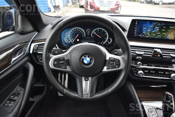Blue BMW 530 2017 in Riga, with an engine capacity of 3.00 L and mileage of 176 thousand km for 25500 €, photo 10 on AUTOMOTO.COM.LV
