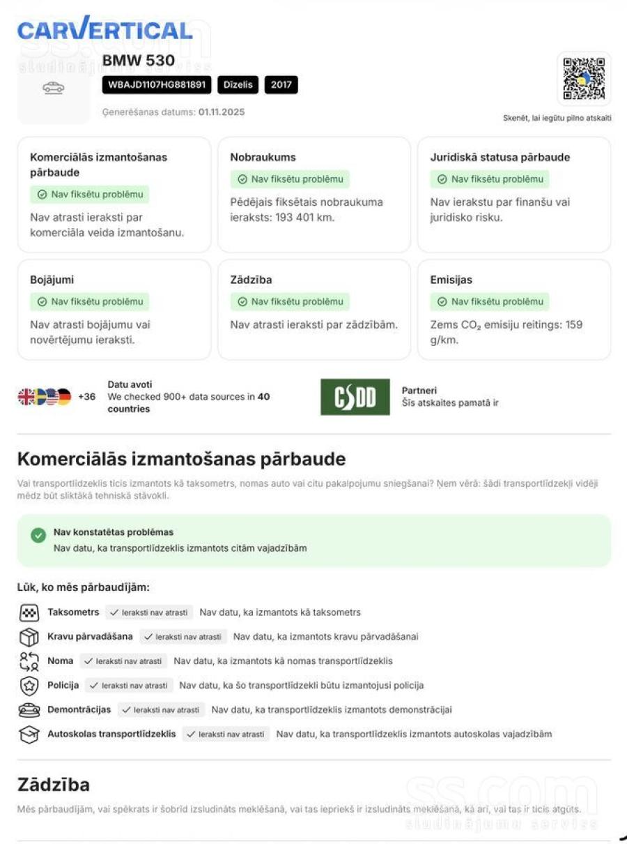 Синий БМВ 530 2017 в Рига, объемом двигателя 3.00 л и пробегом 210 тыс. км за 25500 €, фото 17 на AUTOMOTO.COM.LV