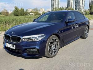 Blue BMW 530 2017 in Riga, with an engine capacity of 2.00 L and mileage of 78 thousand km for 25990 €, photo 3 on AUTOMOTO.COM.LV