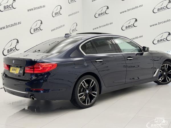 Blue BMW 530 2018 in Avizieniai, with an engine capacity of 3.00 L and mileage of 134 thousand km for 25250 €, photo 2 on AUTOMOTO.COM.LV