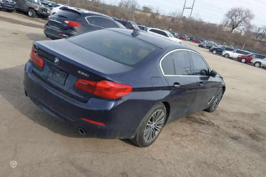 Blue BMW 530 2018 in Vilnius, with an engine capacity of 2.00 L and mileage of 73 thousand km for 13198 €, photo 3 on AUTOMOTO.COM.LV