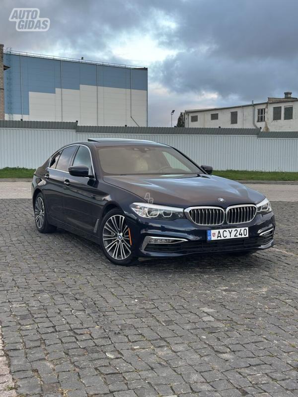 Blue BMW 530 2018 in Klaipeda, with an engine capacity of 2.00 L and mileage of 26 thousand km for 15950 €, photo 1 on AUTOMOTO.COM.LV
