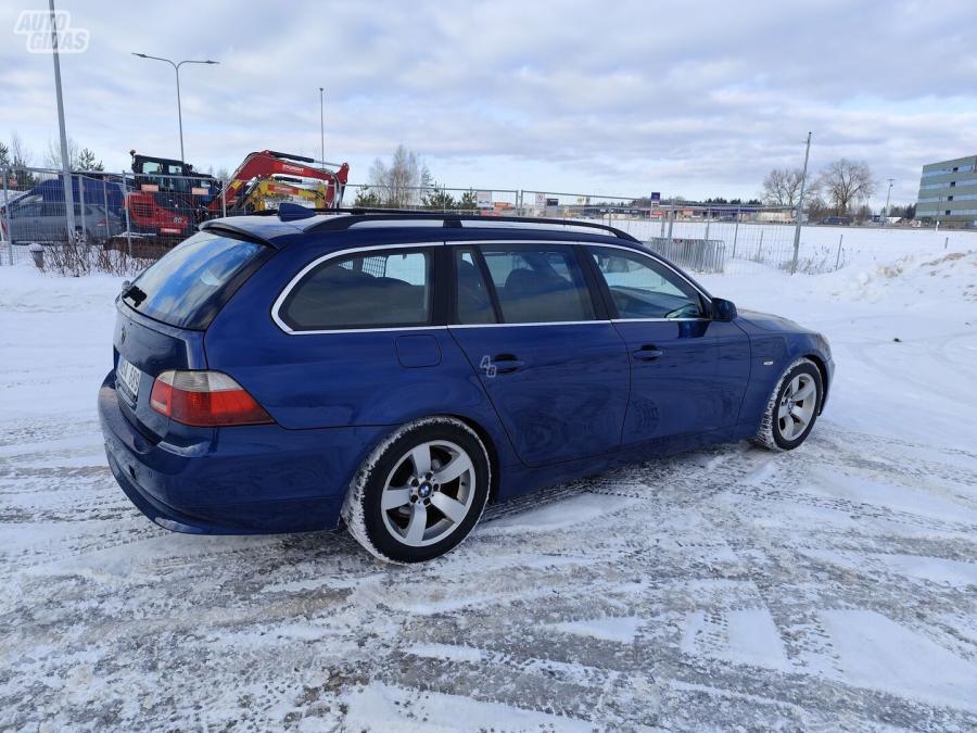 Blue BMW 530 2005 in Vilnius, with an engine capacity of 3.00 L and mileage of 385 thousand km for 2750 €, photo 3 on AUTOMOTO.COM.LV