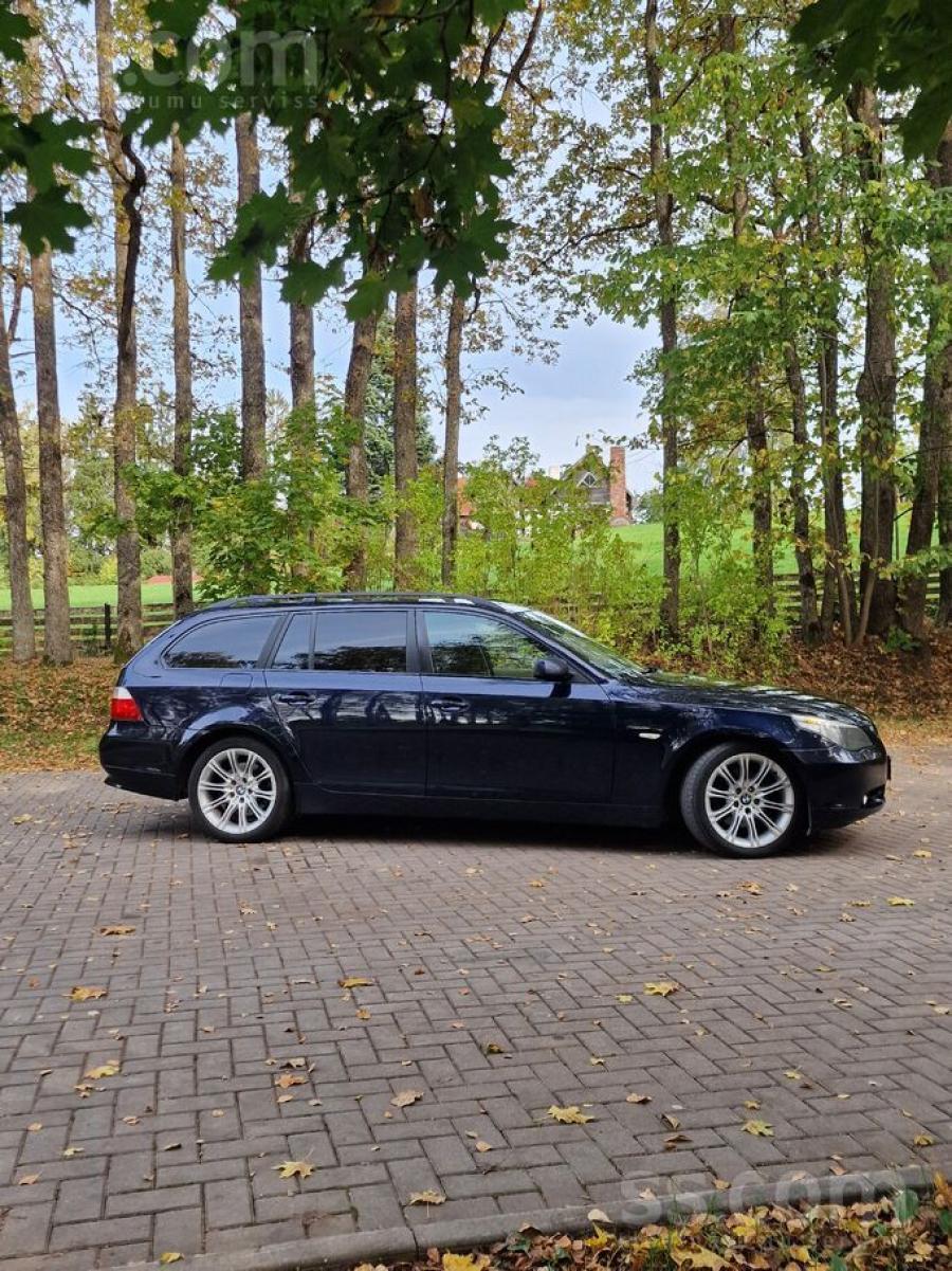 Blue BMW 530 2005 in Riga, with an engine capacity of 3.00 L and mileage of 0 thousand km for 3700 €, photo 5 on AUTOMOTO.COM.LV