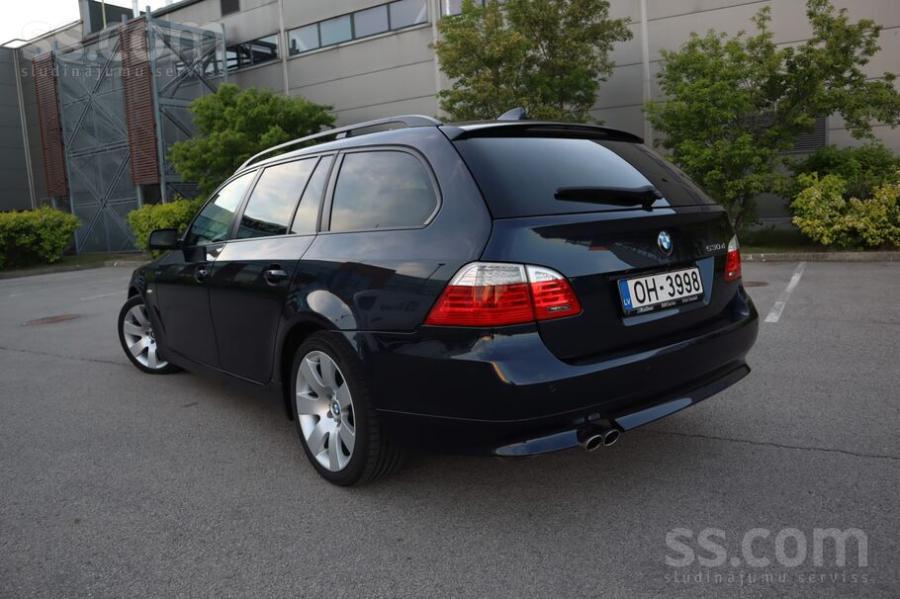 Blue BMW 530 2007 in Riga, with an engine capacity of 3.00 L and mileage of 367 thousand km for 5490 €, photo 5 on AUTOMOTO.COM.LV