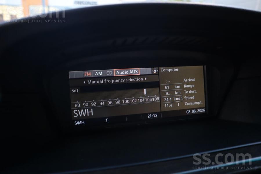 Blue BMW 530 2007 in Riga, with an engine capacity of 3.00 L and mileage of 367 thousand km for 5490 €, photo 33 on AUTOMOTO.COM.LV
