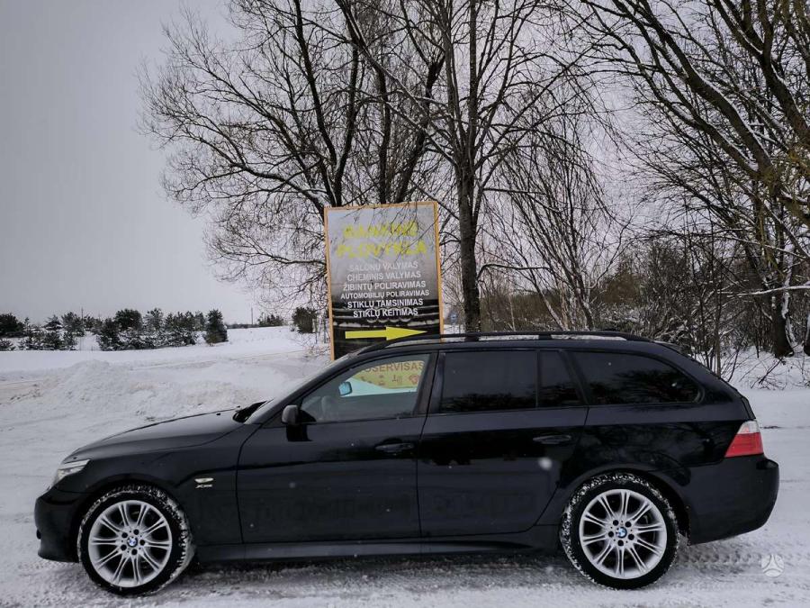 Blue BMW 530 2008 in Trakai, with an engine capacity of 2.99 L and mileage of 385 thousand km for 5890 €, photo 8 on AUTOMOTO.COM.LV