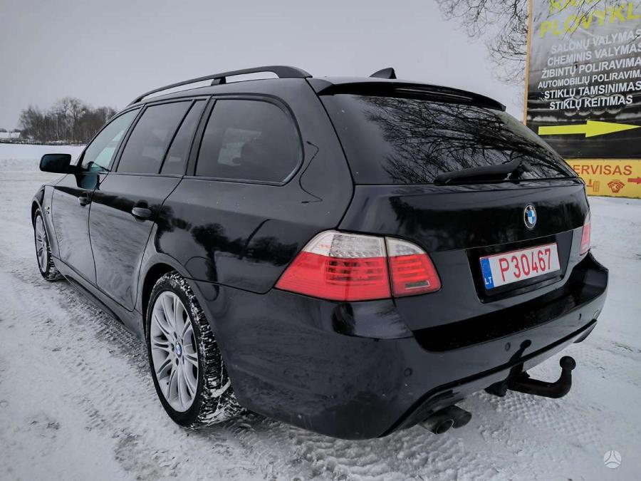 Blue BMW 530 2008 in Trakai, with an engine capacity of 2.99 L and mileage of 385 thousand km for 5890 €, photo 10 on AUTOMOTO.COM.LV