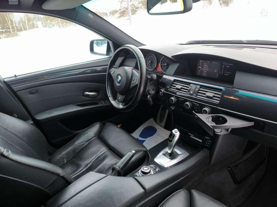 Blue BMW 530 2008 in Trakai, with an engine capacity of 2.99 L and mileage of 385 thousand km for 5890 €, photo 15 on AUTOMOTO.COM.LV