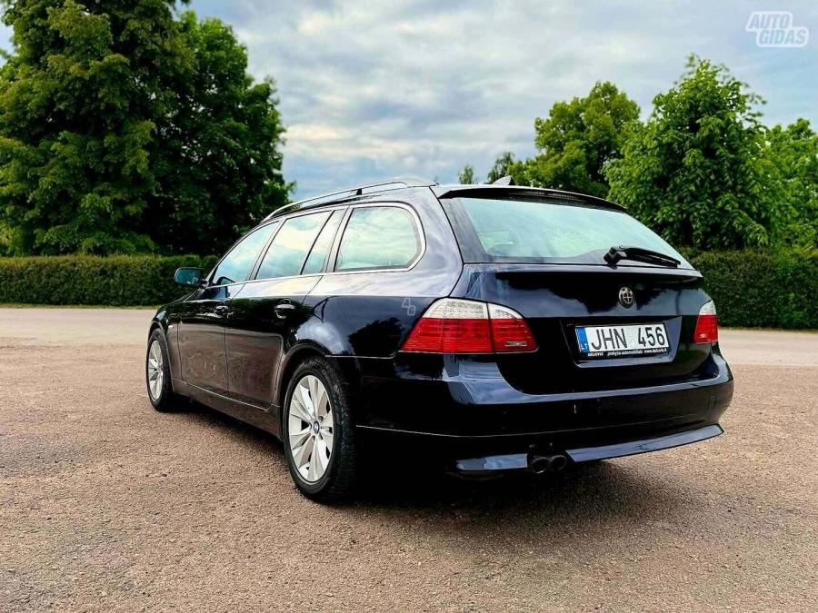Blue BMW 530 2008 in Kaunas, with an engine capacity of 3.00 L and mileage of 366 thousand km for 3850 €, photo 5 on AUTOMOTO.COM.LV