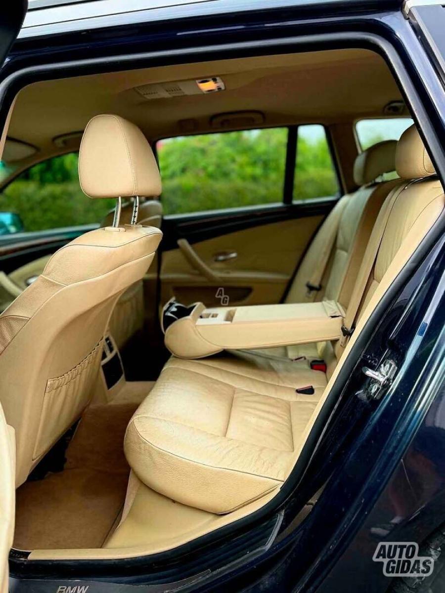Blue BMW 530 2008 in Kaunas, with an engine capacity of 3.00 L and mileage of 366 thousand km for 3850 €, photo 18 on AUTOMOTO.COM.LV