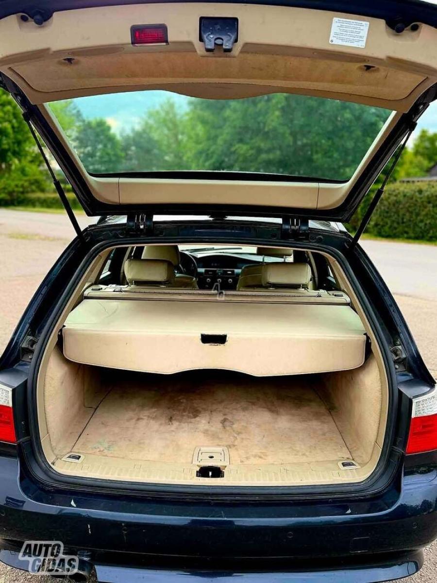 Blue BMW 530 2008 in Kaunas, with an engine capacity of 3.00 L and mileage of 366 thousand km for 3850 €, photo 21 on AUTOMOTO.COM.LV