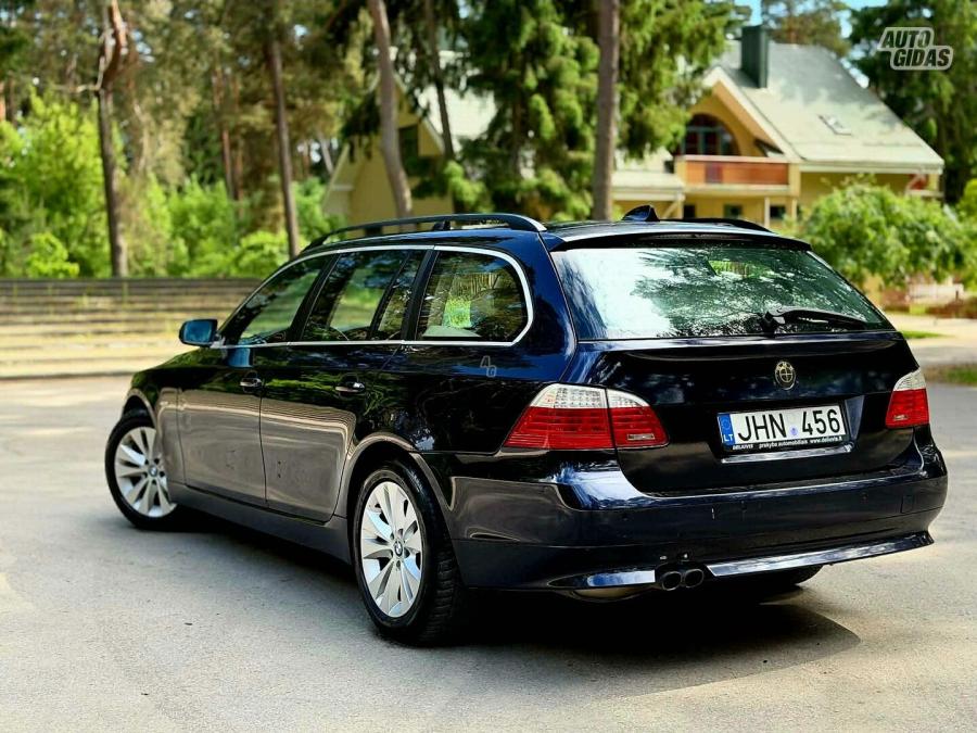 Blue BMW 530 2008 in Kaunas, with an engine capacity of 3.00 L and mileage of 366 thousand km for 3400 €, photo 9 on AUTOMOTO.COM.LV