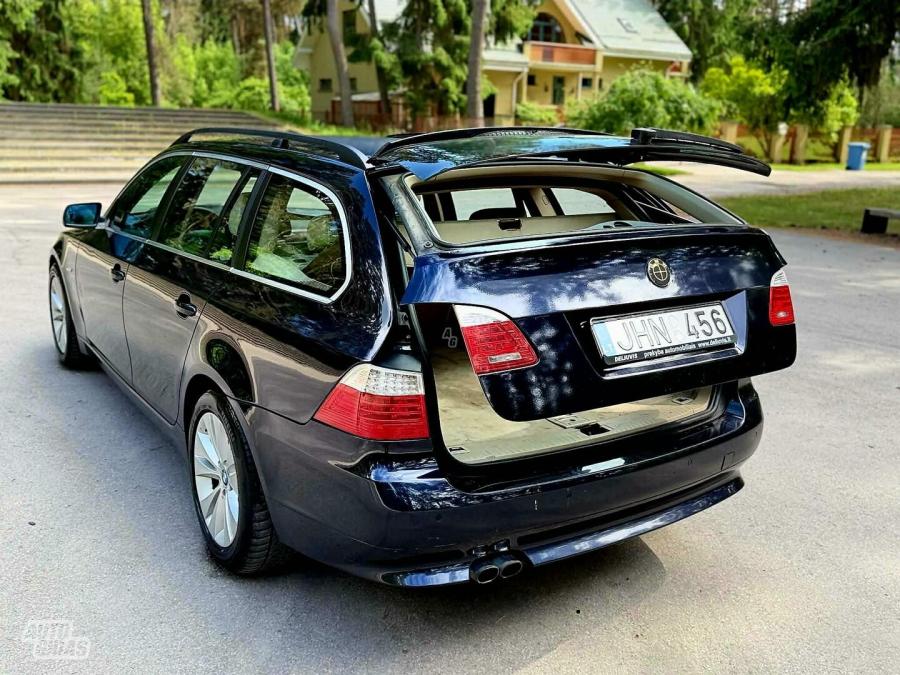 Blue BMW 530 2008 in Kaunas, with an engine capacity of 3.00 L and mileage of 366 thousand km for 3400 €, photo 12 on AUTOMOTO.COM.LV