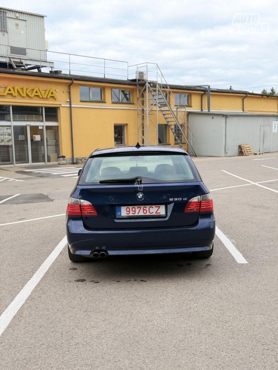 Blue BMW 530 2008 in Alytus, with an engine capacity of 3.00 L and mileage of 357 thousand km for 4000 €, photo 5 on AUTOMOTO.COM.LV