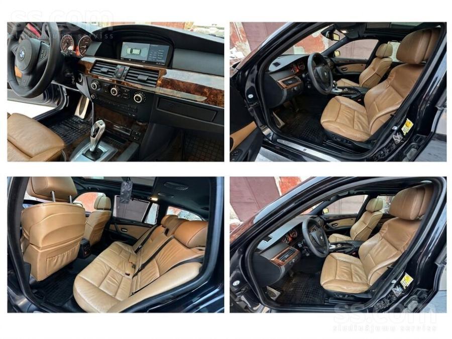 Blue BMW 530 2008 in Jelgava, with an engine capacity of 3.00 L and mileage of 0 thousand km for 6500 €, photo 10 on AUTOMOTO.COM.LV