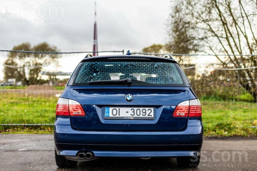 Blue BMW 530 2009 in Riga, with an engine capacity of 3.00 L and mileage of 342 thousand km for 6690 €, photo 8 on AUTOMOTO.COM.LV