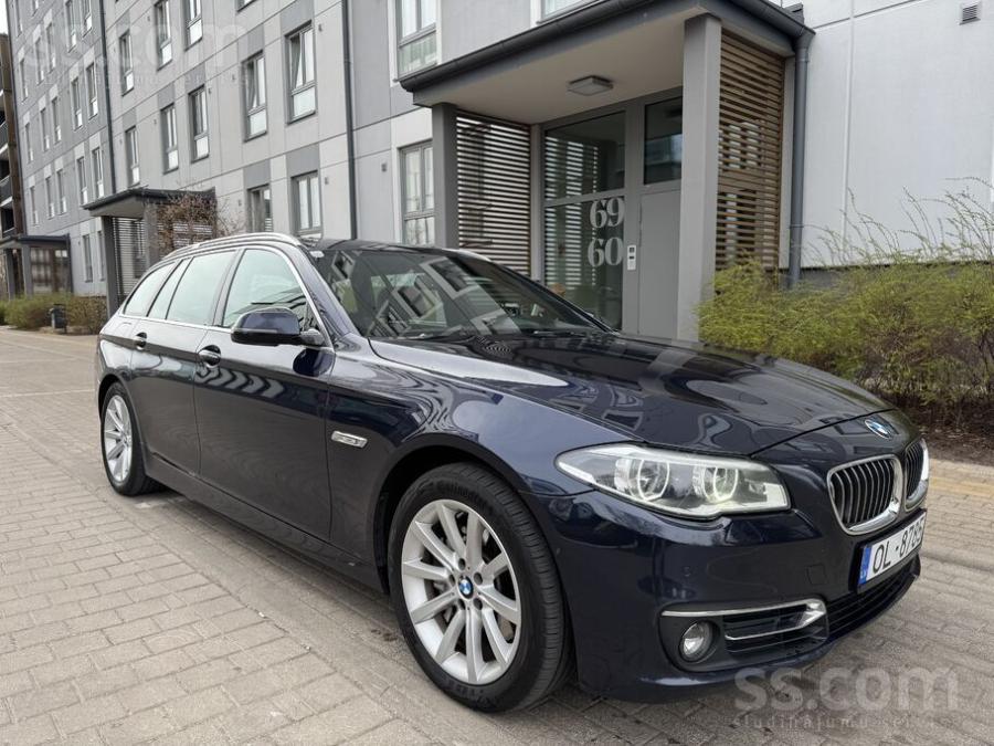 Blue BMW 530 2014 in Riga, with an engine capacity of 3.00 L and mileage of 243 thousand km for 12500 €, photo 1 on AUTOMOTO.COM.LV
