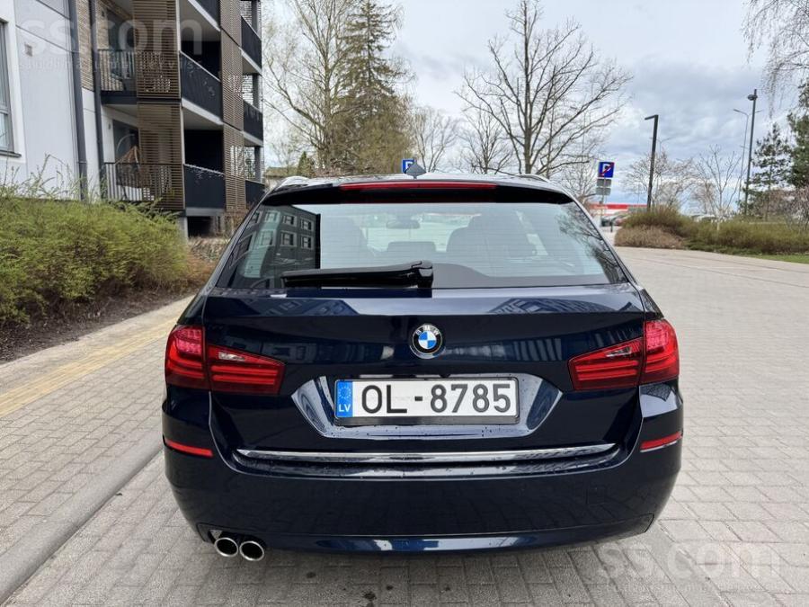 Blue BMW 530 2014 in Riga, with an engine capacity of 3.00 L and mileage of 243 thousand km for 12500 €, photo 6 on AUTOMOTO.COM.LV