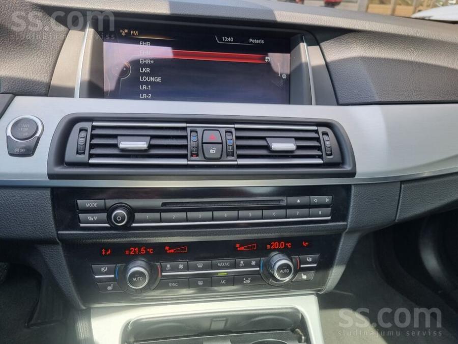 Blue BMW 530 2014 in Riga, with an engine capacity of 3.00 L and mileage of 279 thousand km for 11400 €, photo 15 on AUTOMOTO.COM.LV